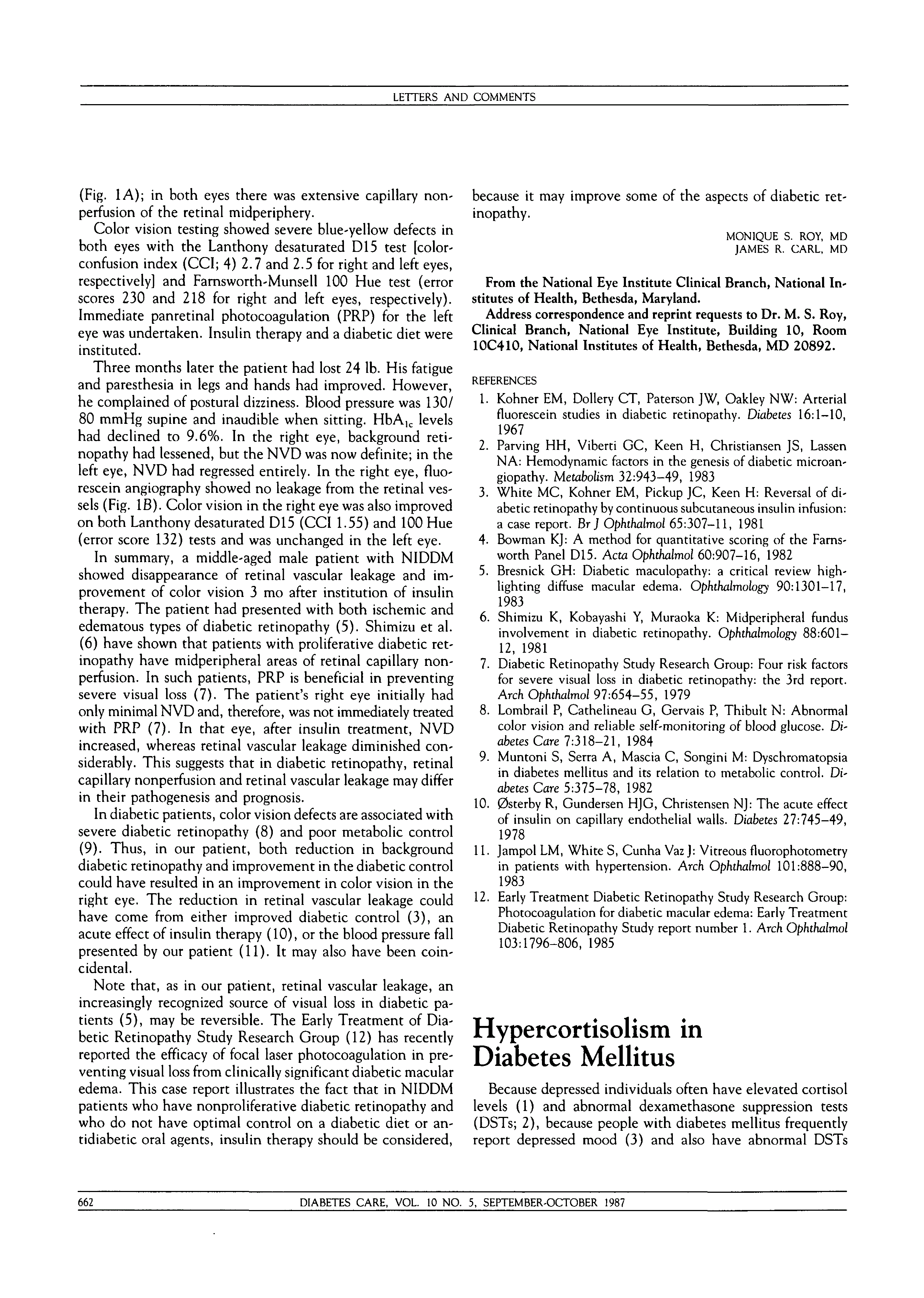 Hypercortisolism in Diabetes Mellitus | Diabetes Care | American ...