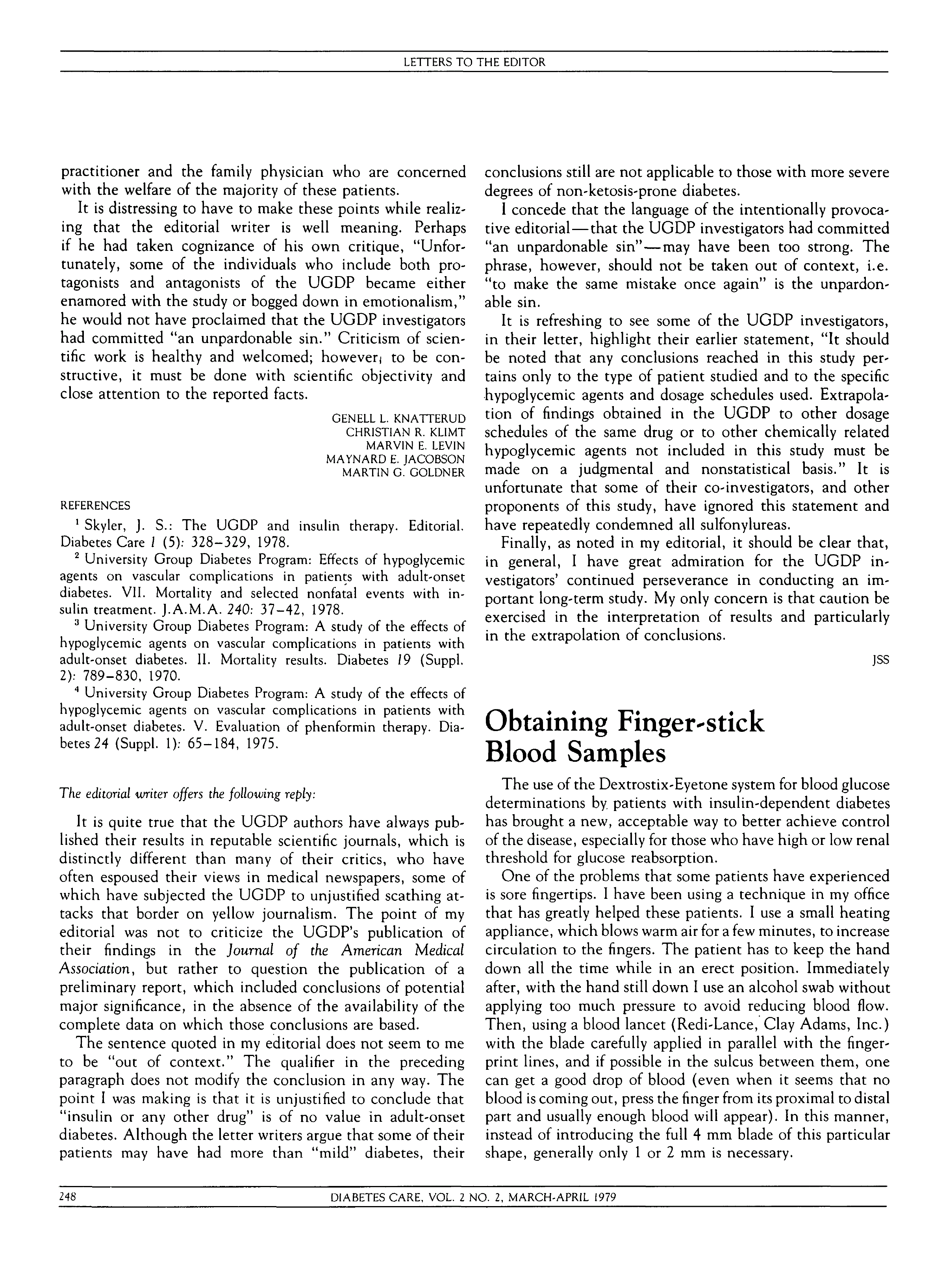 Obtaining Finger-stick Blood Samples | Diabetes Care | American ...