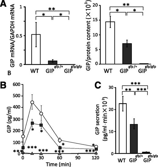 Chronic Reduction of GIP Secretion Alleviates Obesity and Insulin ...