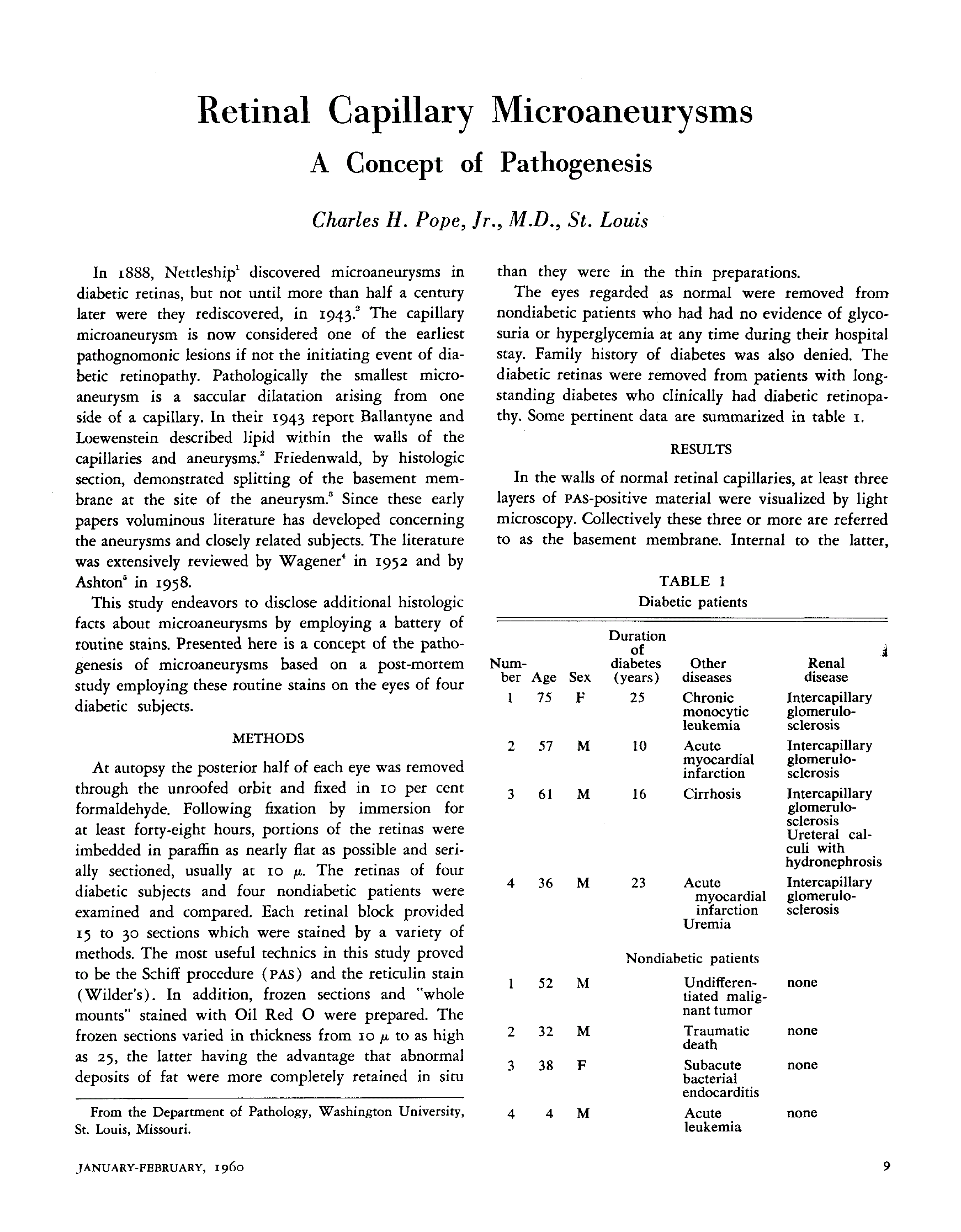 Retinal Capillary Microaneurysms: A Concept of Pathogenesis | Diabetes ...